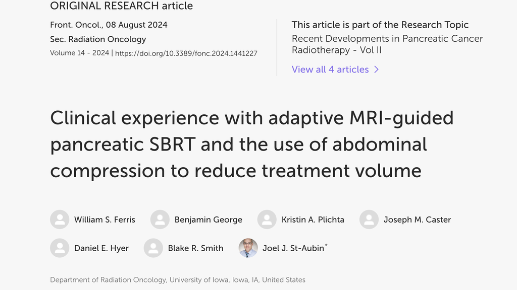 New technique to reduce tumor motion | Department of Radiation Oncology ...