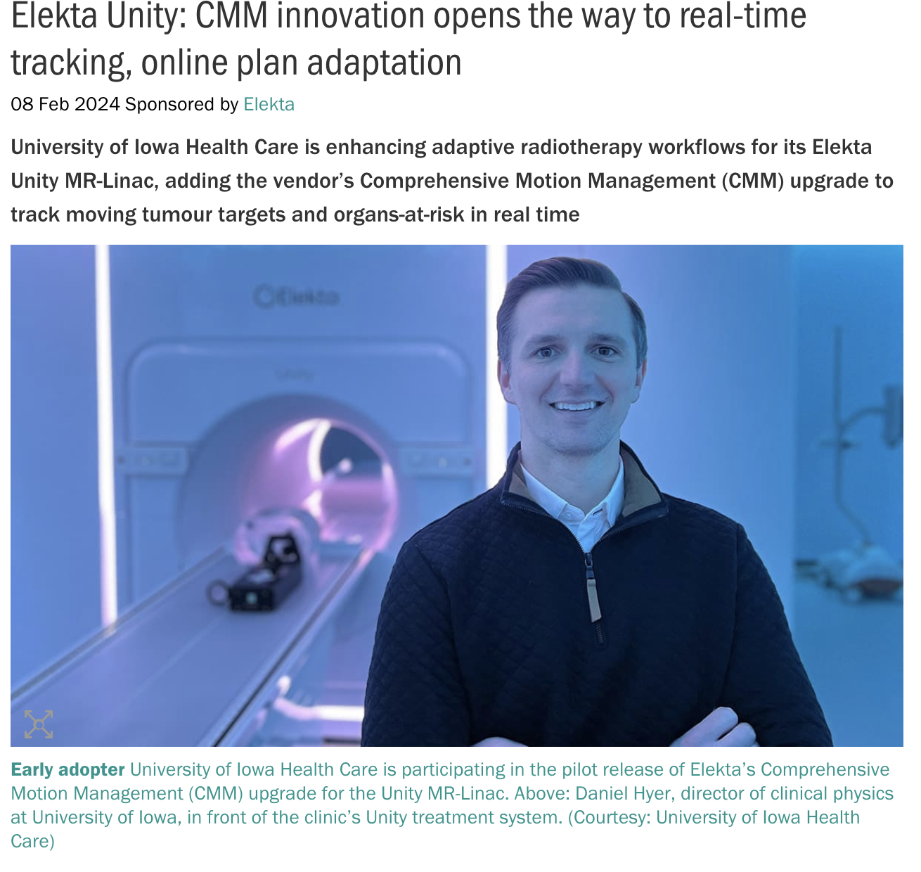 MRI Linac team earn Physics World Editor’s Choice | Department of ...
